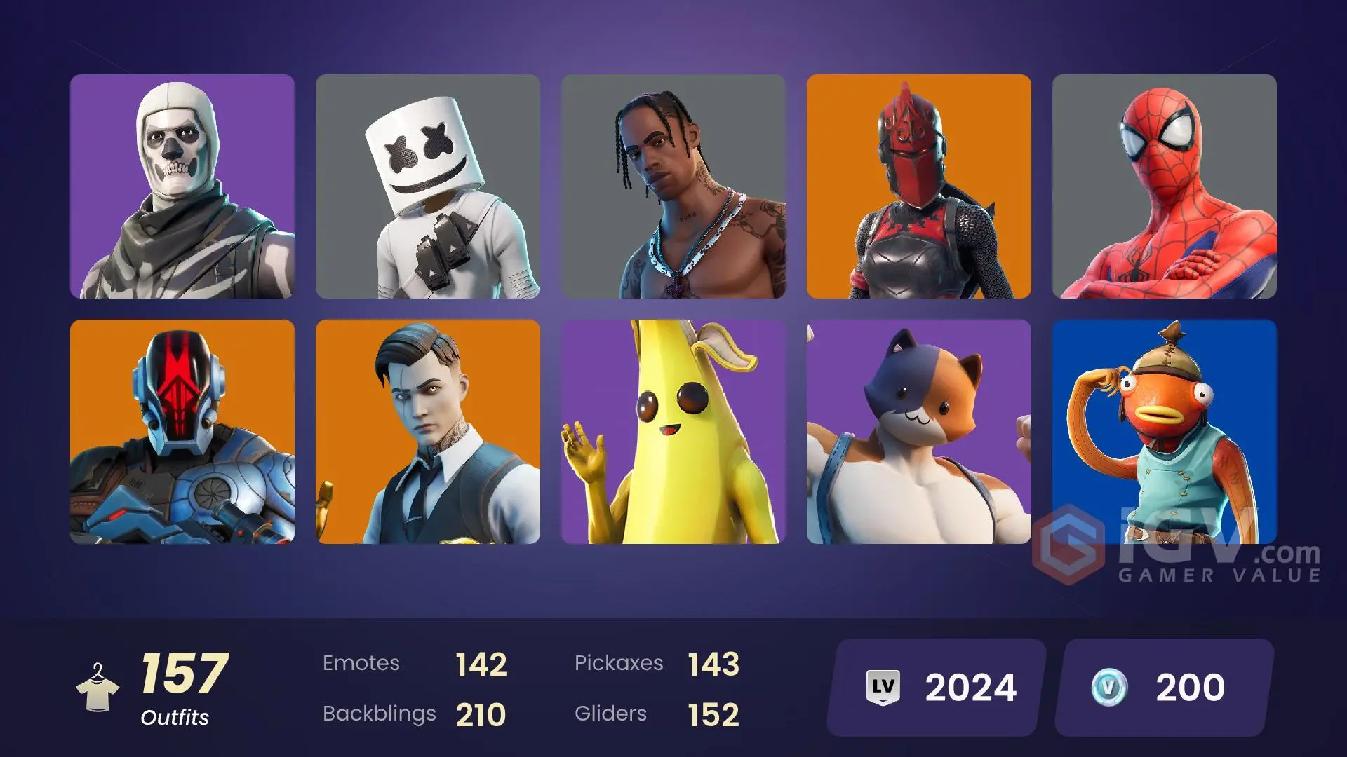 157 skins | Neo Versa | Travis Scott | Astro Jack | Gold Brutus | Gold ...