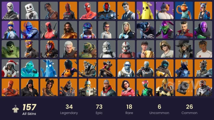 157 skins | Neo Versa | Travis Scott | Astro Jack | Gold Brutus | Gold ...