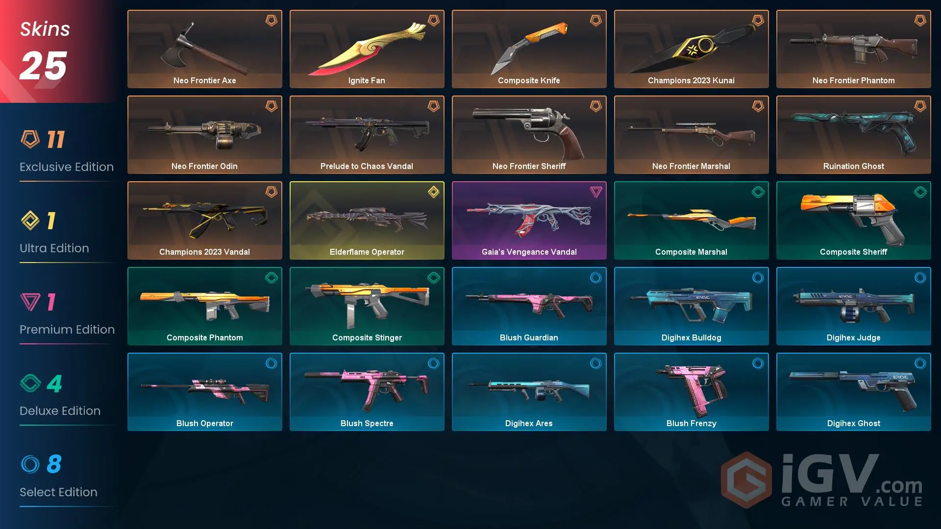 EU | 25 Skins | Full Acces | Champions 2023 Bundle + Ignite Fan + Neo ...