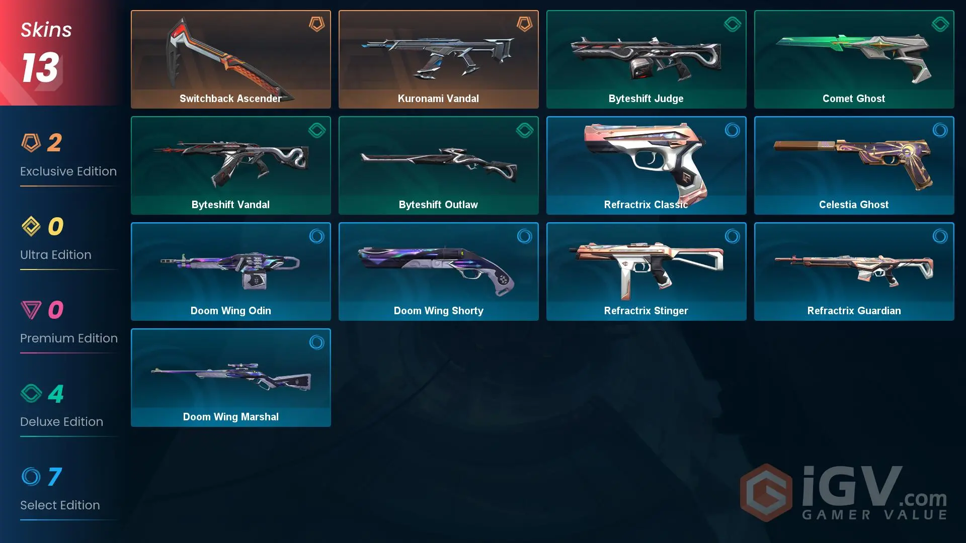 Kuronami Vanda / Switchback Ascender 13 skins APmssh1164 - iGV