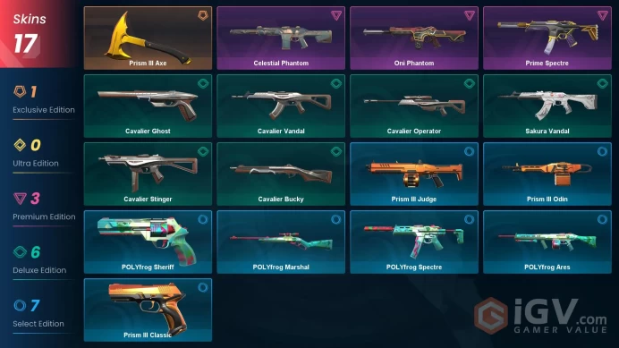 NA 17 skins / Oni Phantom / Celestial Phantom / Prism III Axe / Prime ...