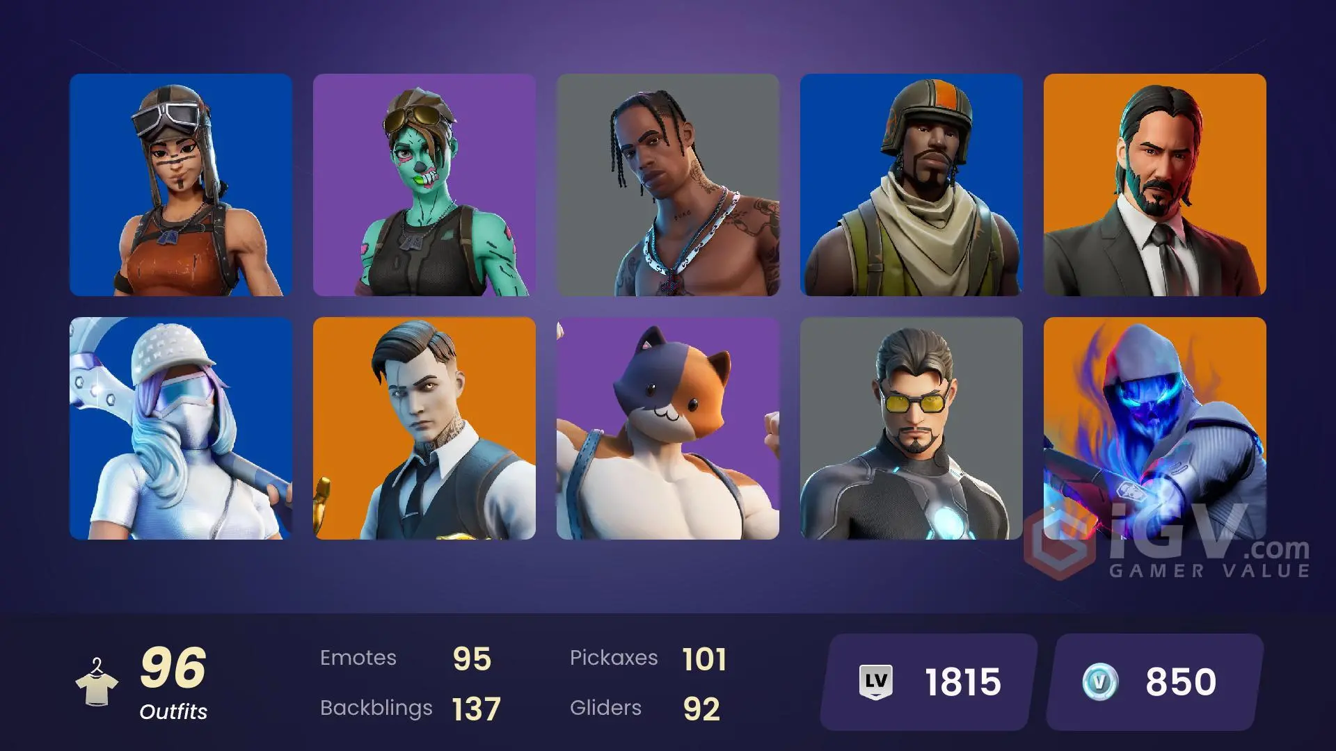 PC/PSN/Xbox/Nintendo 96 skins Travis Scott | Renegade Raider | Aerial ...