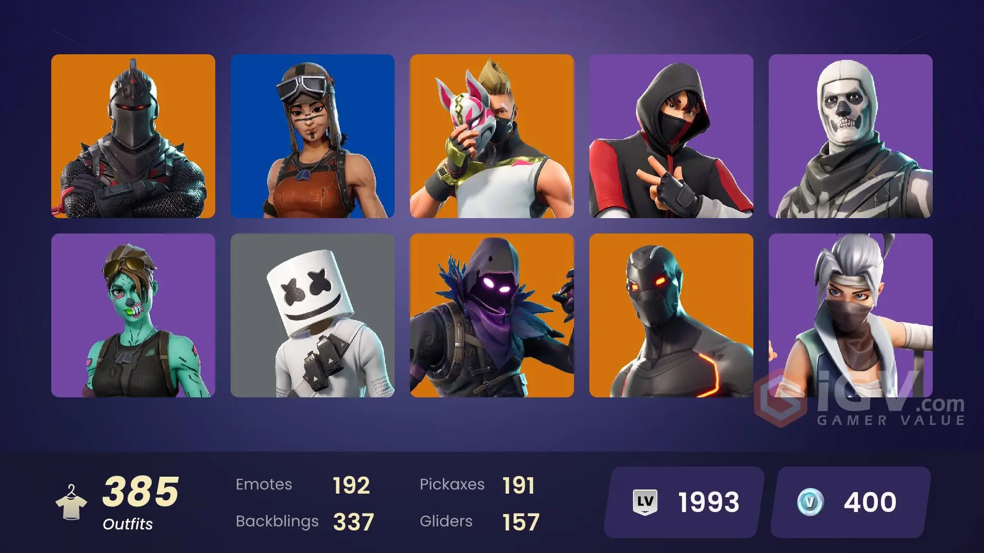 PC/PSN 384 skins | OG STW | IKONIK | Black Knight | Sparkle Specialist ...