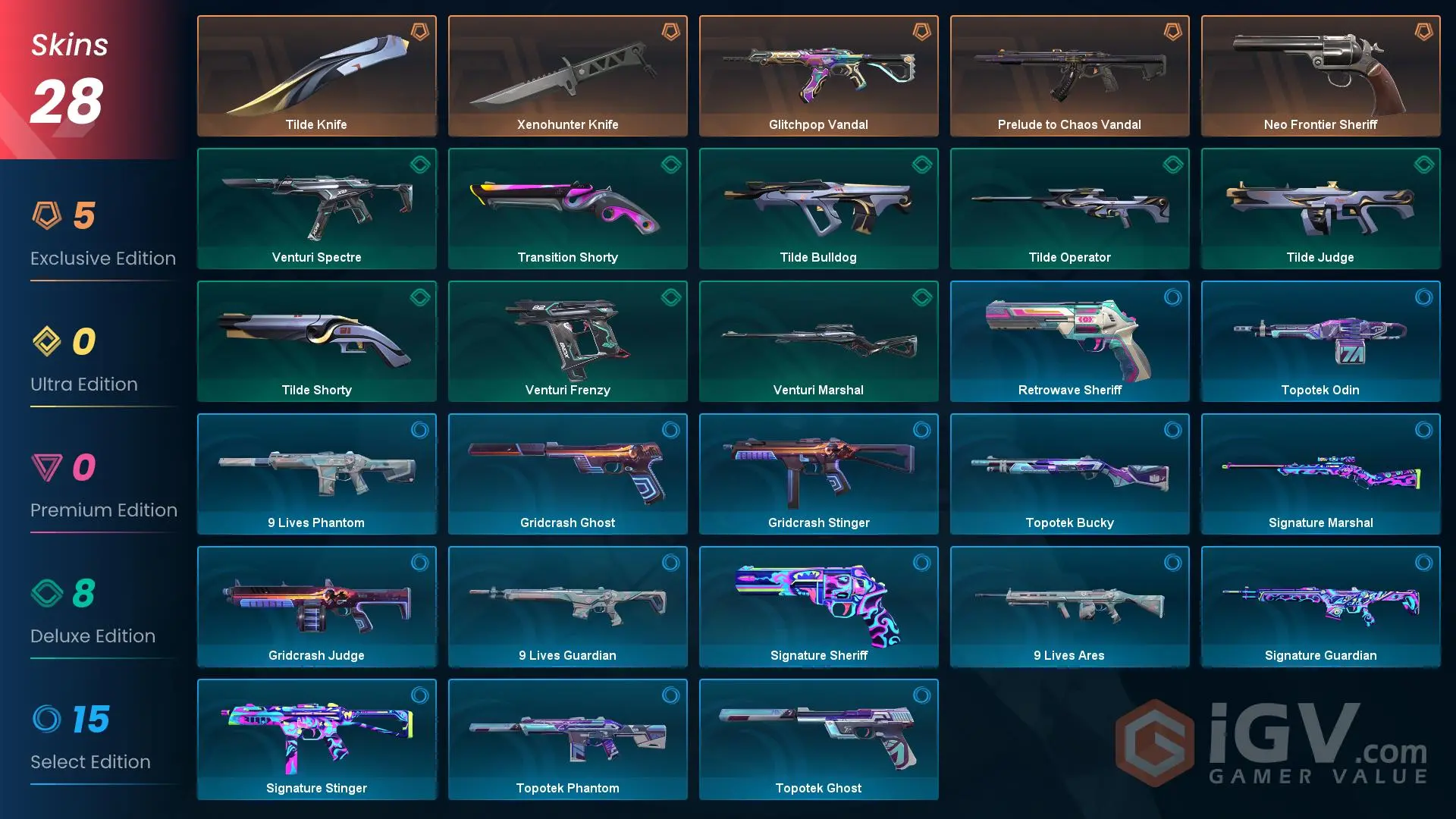 A79-Xenohunter Knif-Tilde Knife-28 Skins-Neo Frontier Sheriff-EU ...