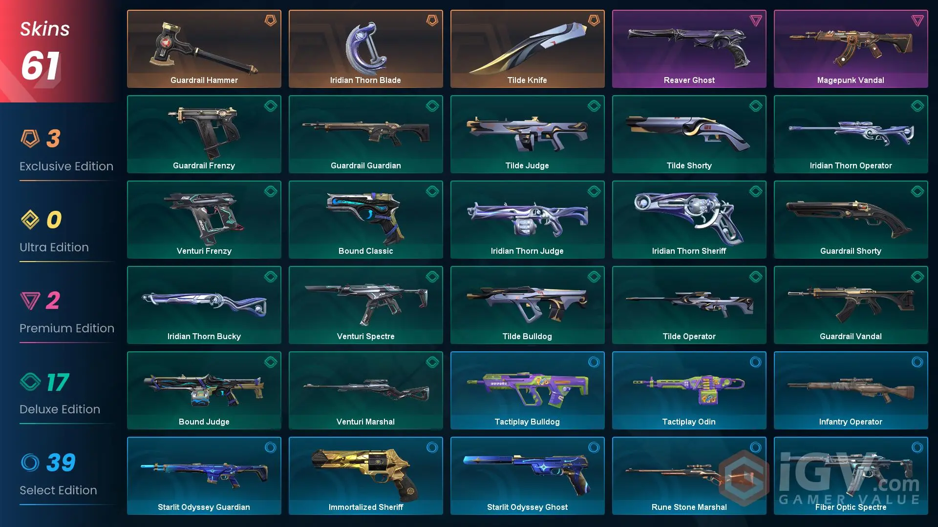 NA 3 KNIFE 61 SKINS Tilde Knife Guardrail Hammer RANKED READY 142 LEVEL ...