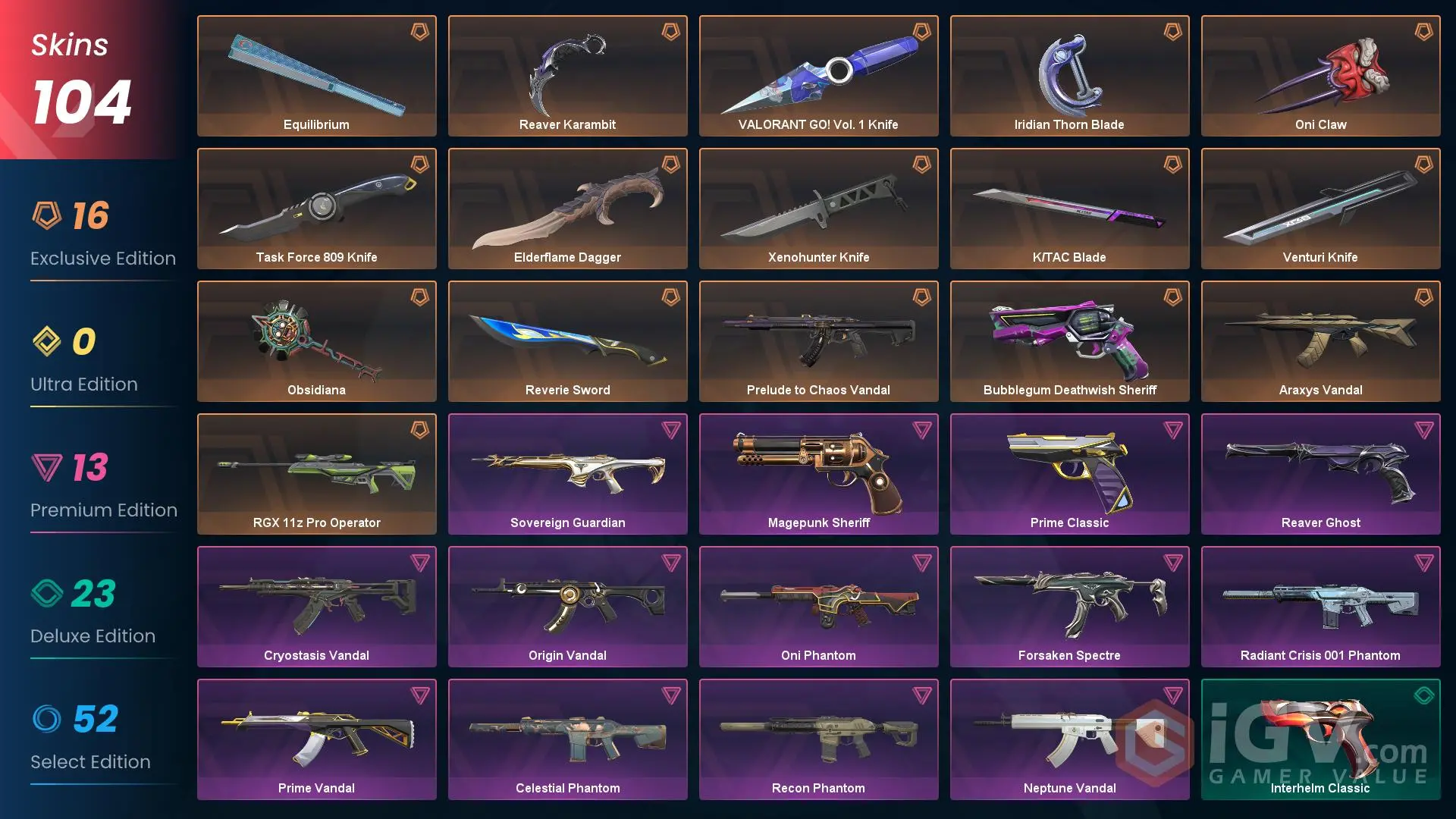 【TR|EU】 Stacked With Elderflame Dagger,Xenohunter Knife,Reaver Karambit ...