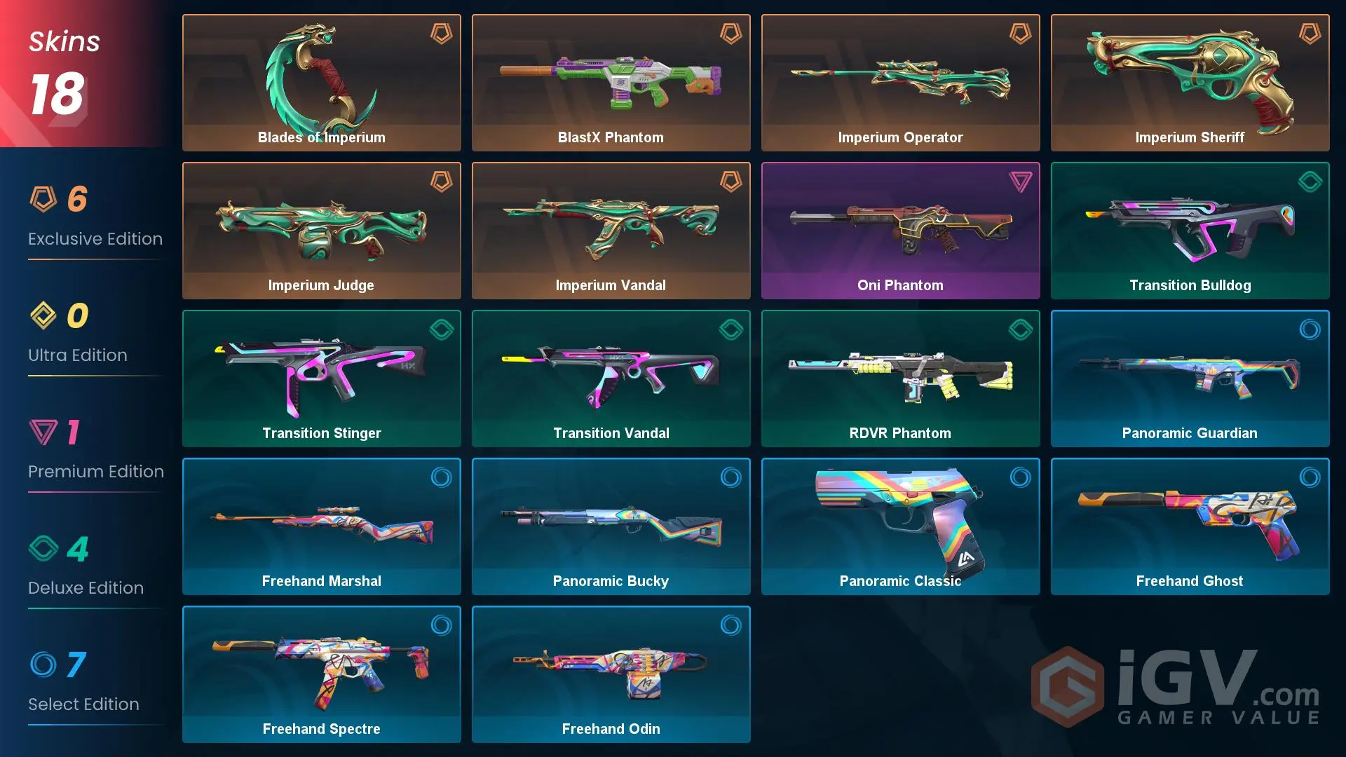 18 Skins | Blades of Imperium | BlastX Phantom | Imperium Sheriff ...