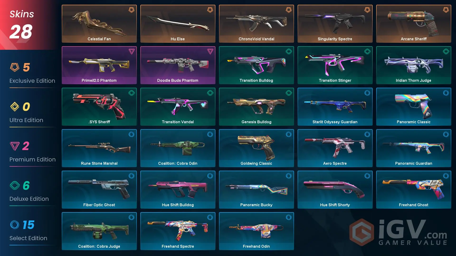 28 Skins | Arcane Sheriff | Celestial Fan | Hu Else | Singularity ...