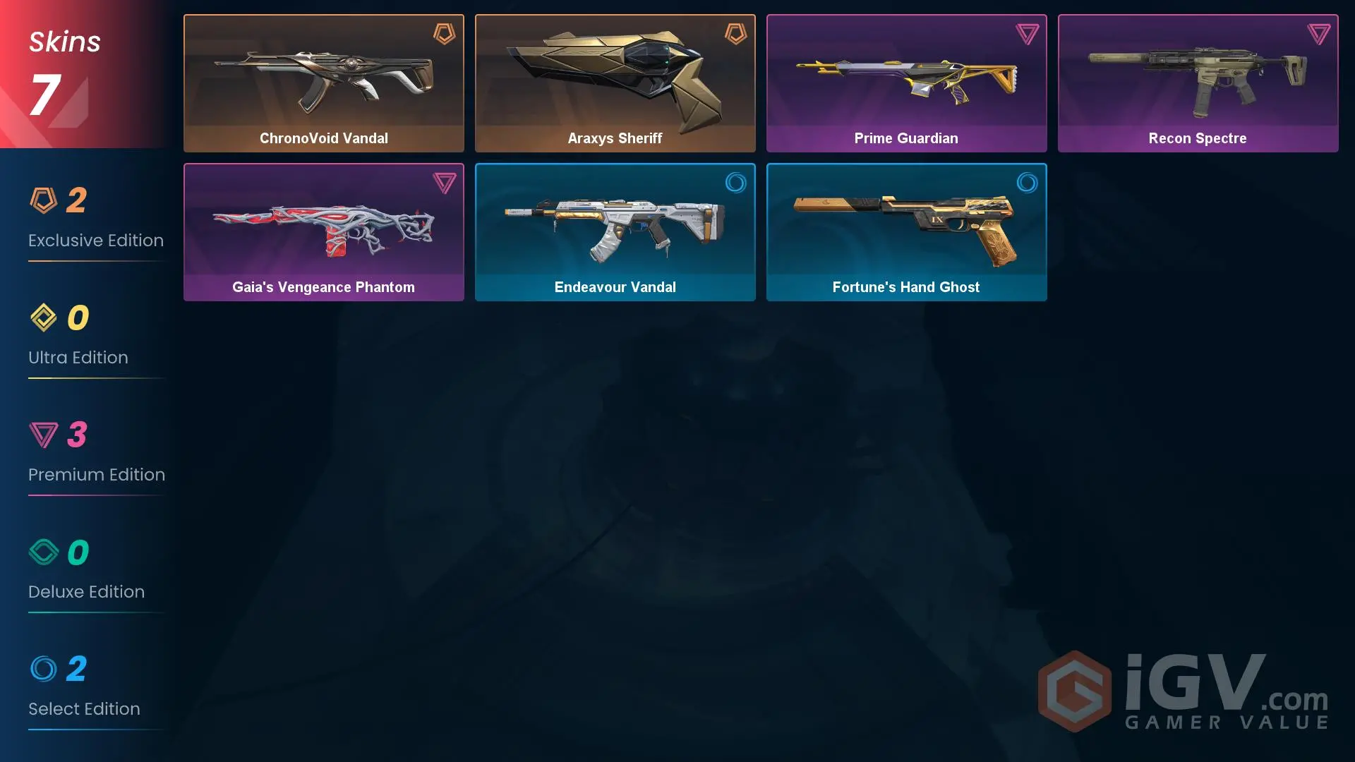 EU Full Access | 7 Skins ChronoVoid Vandal + Gaia's Vengeance Phantom ...