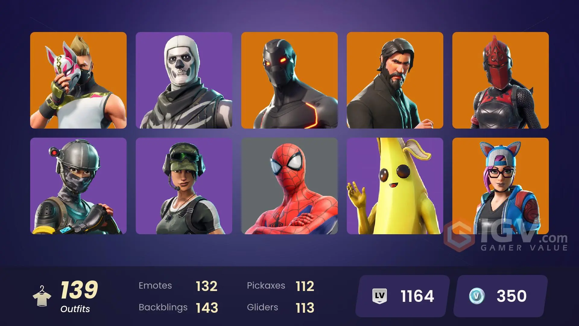 PC 139 skins OG STW · The Reaper / Elite Agent / Scout / OG STW / Take ...