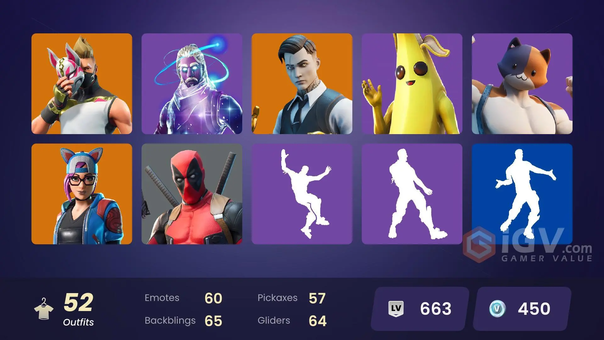 52 SKINS + GALAXY + VERVE + STELLAR AXE + GALACTIC DISC + DISCOVERY ...
