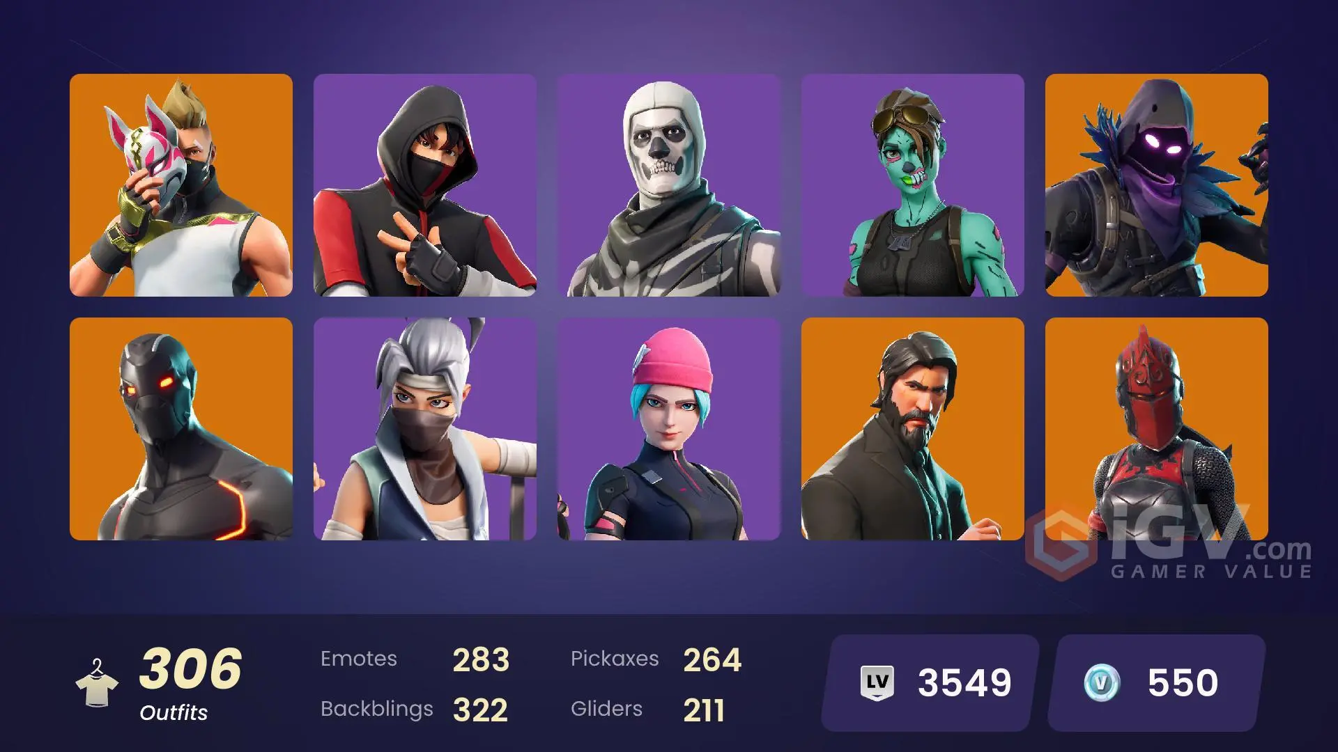 [PC/PSN/XBOX/NIN] 306 skins | OG STW | Wildcat | IKONIK | The Reaper ...