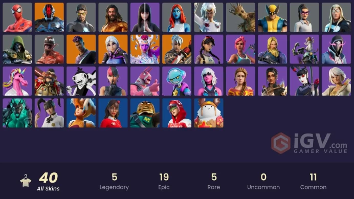 PC/PSN/XBOX 40 skins | Jules | Tony Stark | Mystique | Laugh It Up ...
