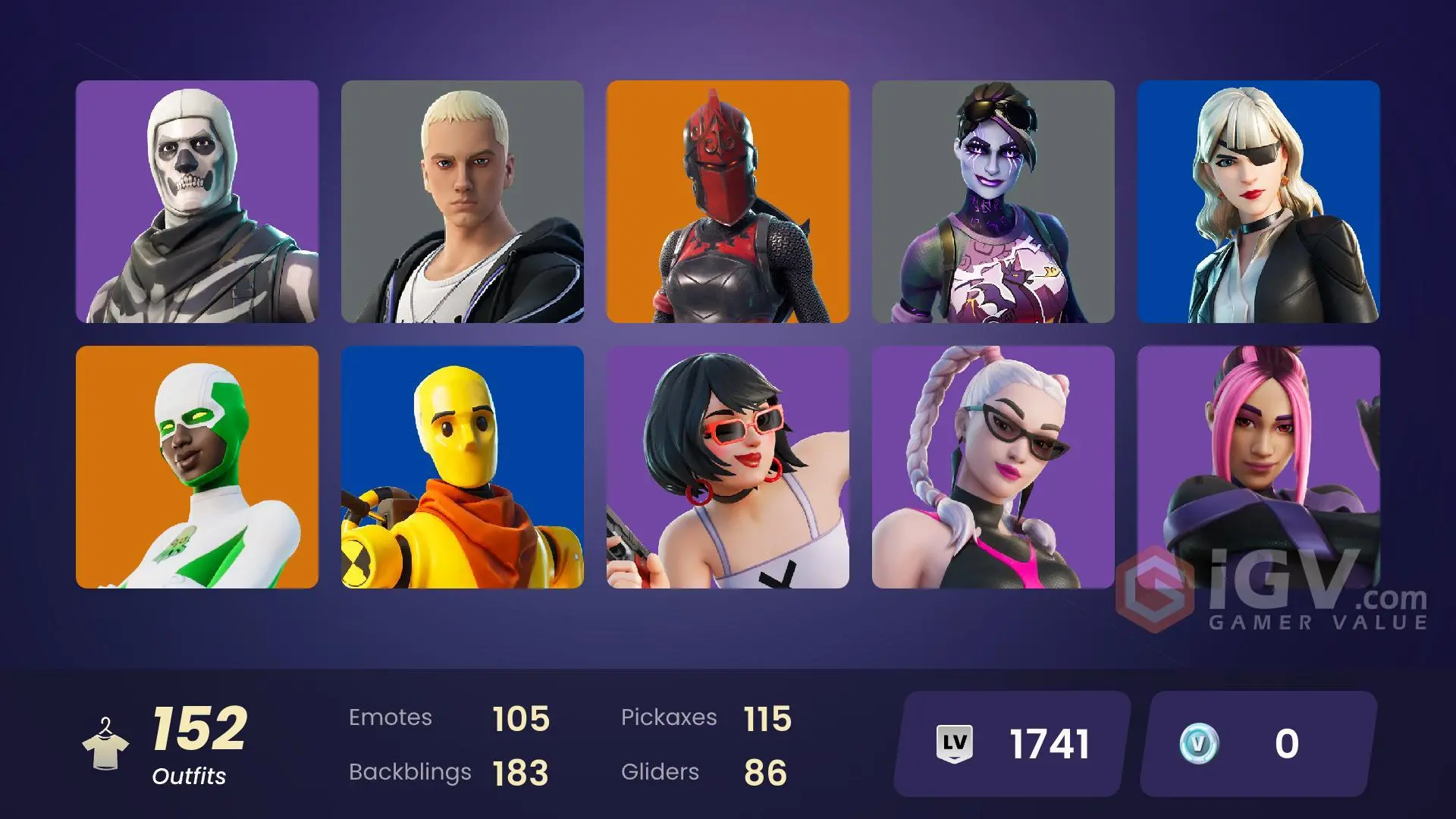 PC/PSN 152 skins | Surf Witch | Siren | Star Wand | Goku Black | Rap ...