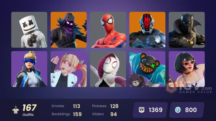 PC/XBOX 167 skins | Sakura | Spider-Man (Miles Morales) | Raven | Son ...
