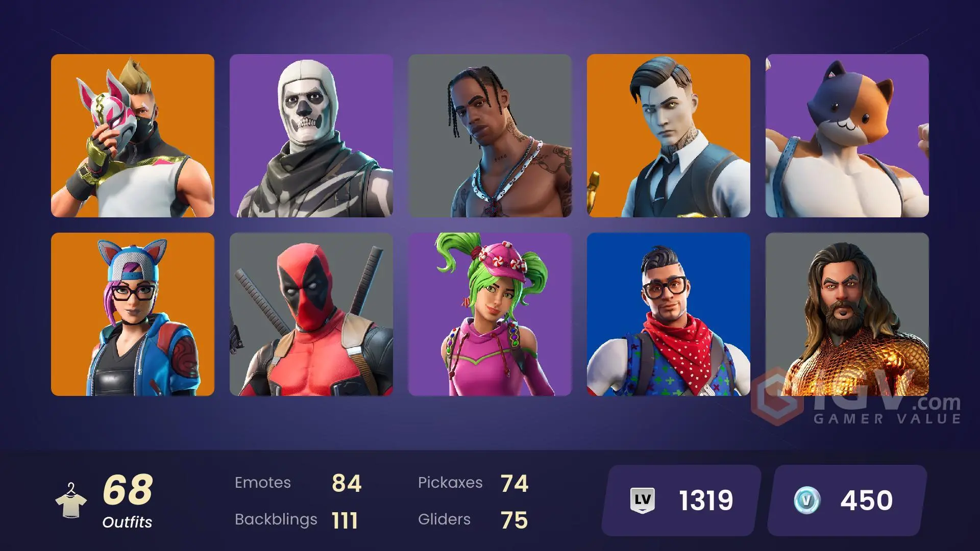 PC/PSN 68 skins | Travis Scott | Take The L | Jules | Rust Bucket | Ice ...