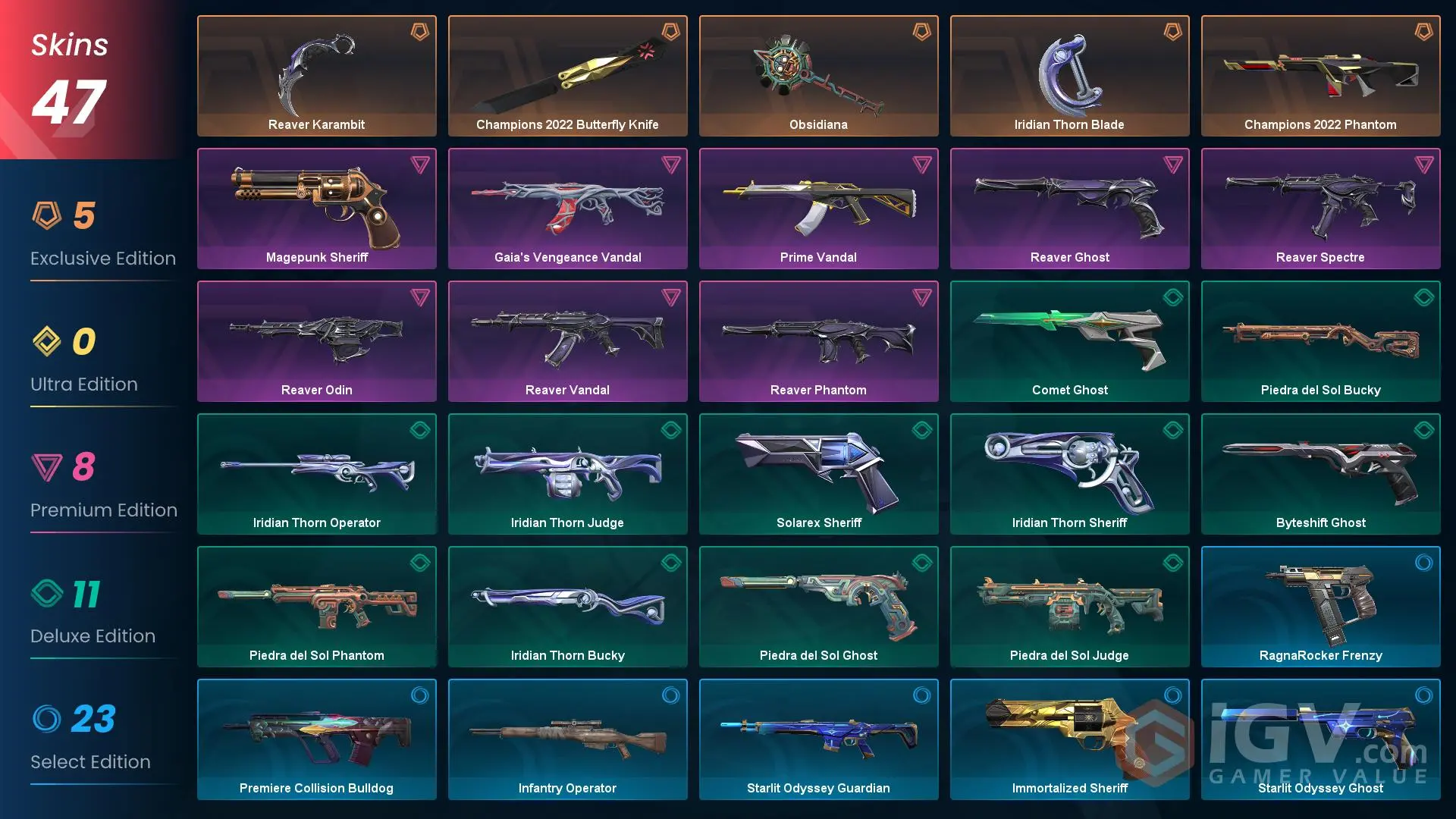 Latam| Champions 2022 Bundle, Reaver Karambit, Reaver Vandal, Reaver ...