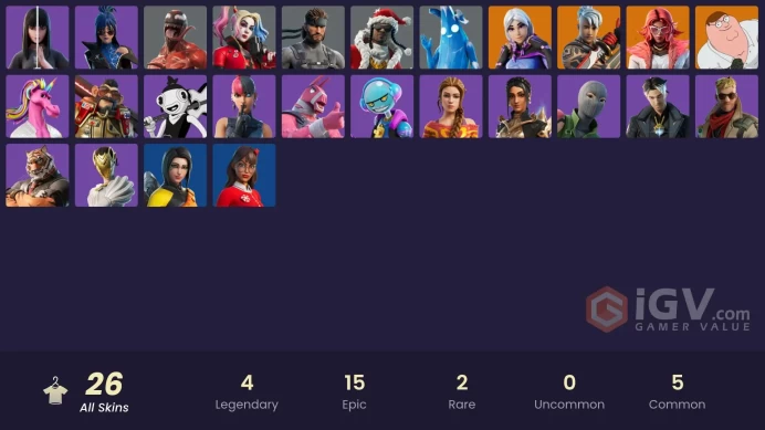 spent 53$[PC/PSN/XBOX/NINTENDO]26 skins|Valeria|Peter Griffin|Ronin ...