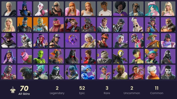 [PC/PSN/XBOX] 70 skins | Aura | Star Wand | Rap Boy | Get Griddy ...