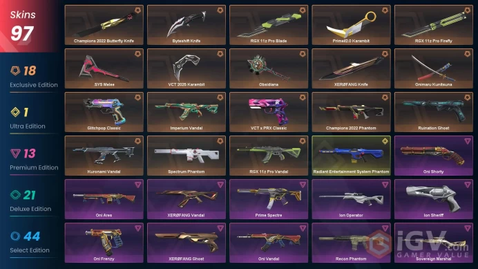 EU Full Access | 97 Skins Champions 2022 Bundle+VCT 2025 Karambit ...