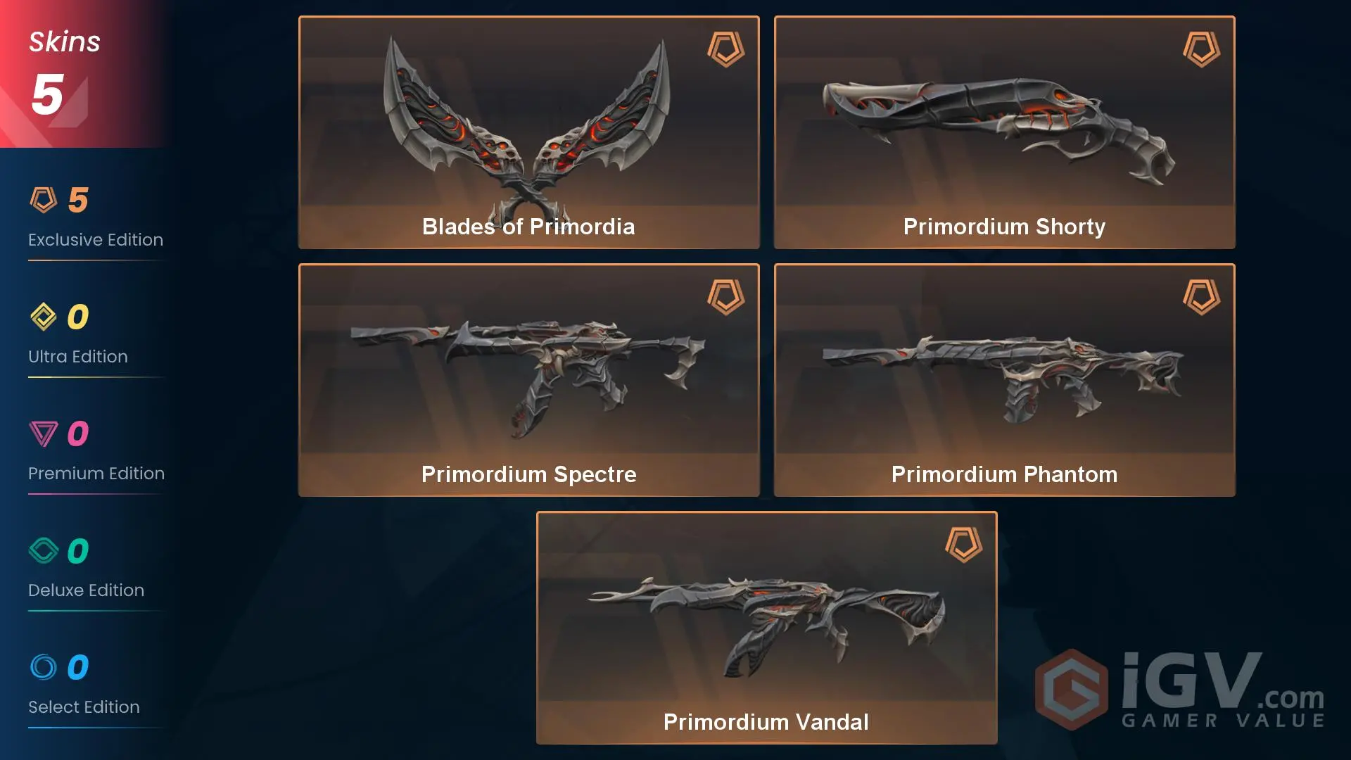 EU - LVL 49 - Unranked - 1 KNIFE - 5 SKINS (~13,050 VP) Blades of ...