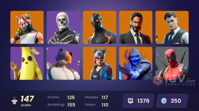 147 SKINS + GOLD MIDAS + STW OLD + FROZEN PACK + OMEGA + DRIFT + FROZEN ...