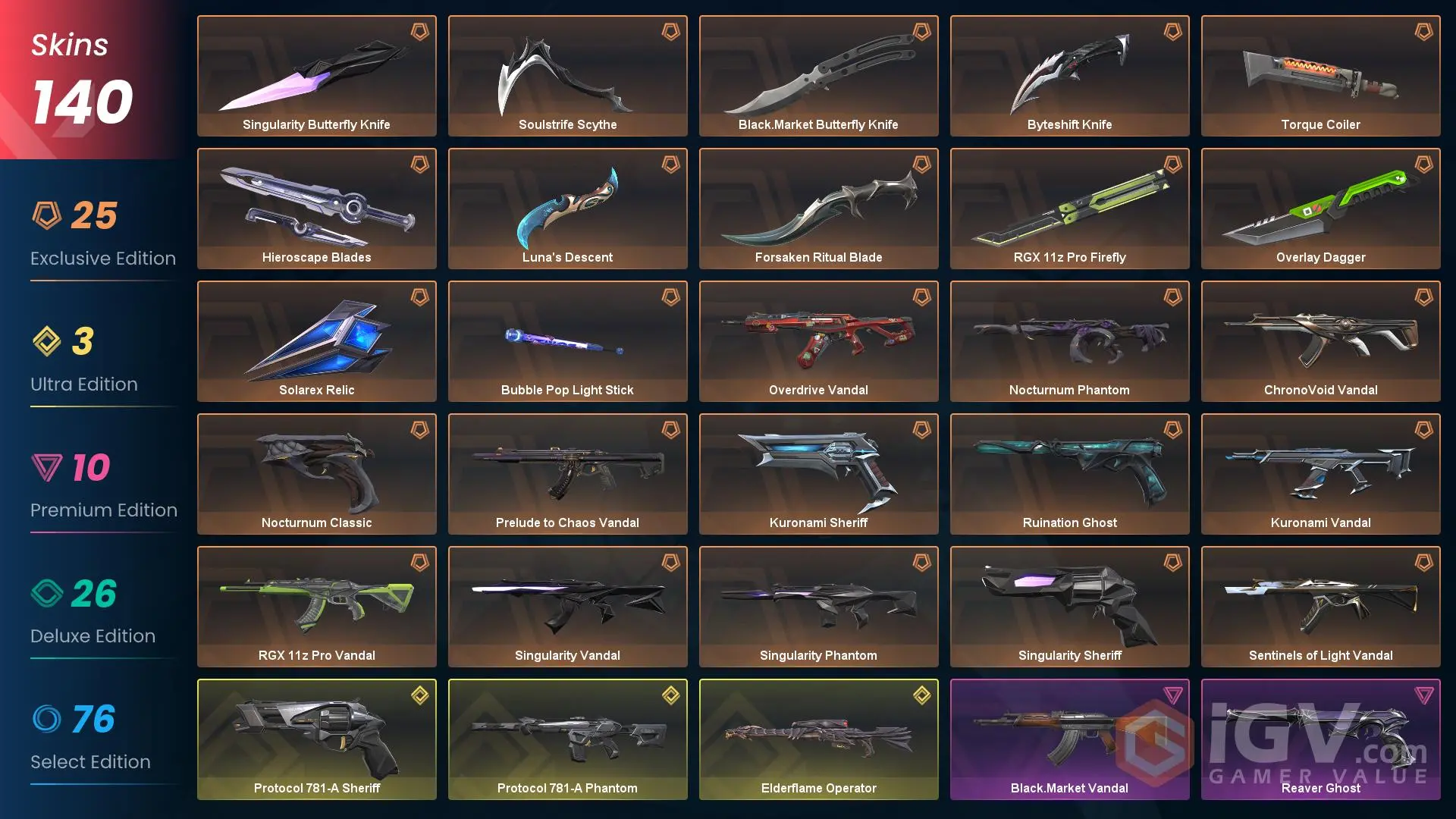 EU 140 skins | Singularity Butterfly Knife | Kuronami Sheriff ...