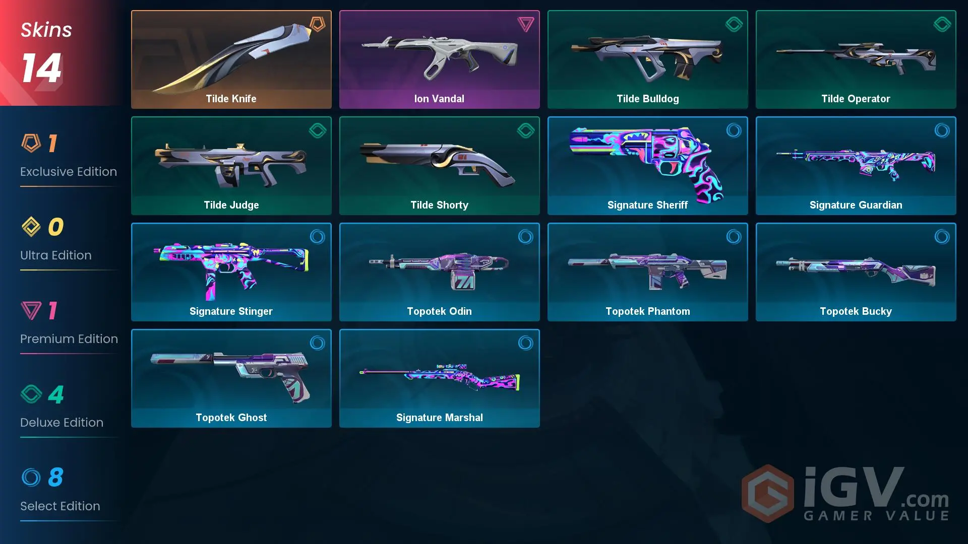 EU Full Access | 14 Skins Tilde Knife + Ion Vandal + Topotek Phantom ...