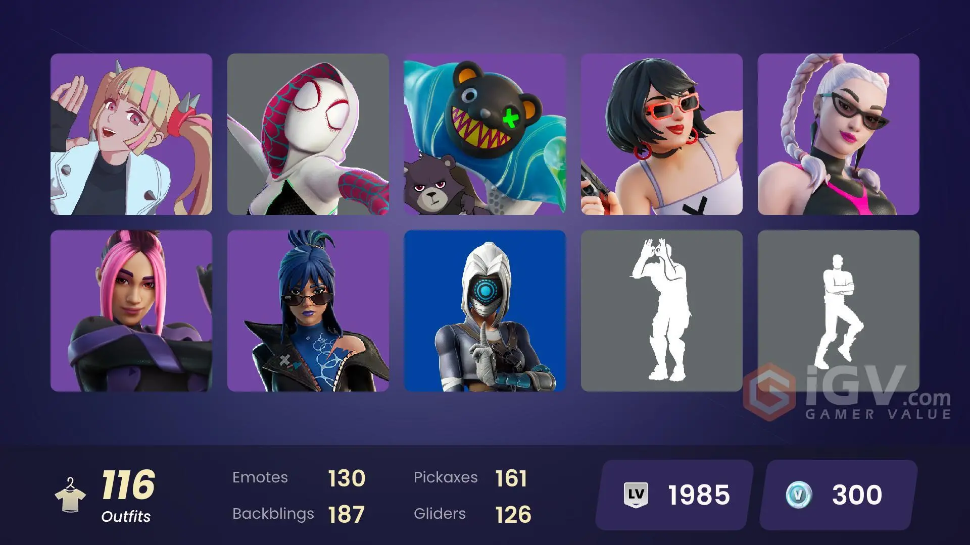 116 skins | Twyn | Mizuki | The Ageless | Peter Griffin | Era | Malik ...