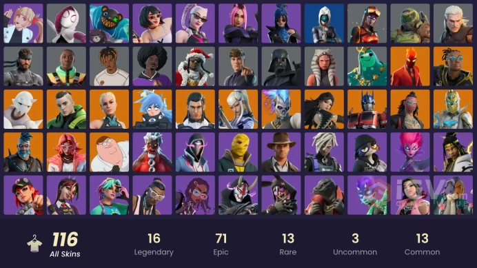 116 skins | Twyn | Mizuki | The Ageless | Peter Griffin | Era | Malik ...