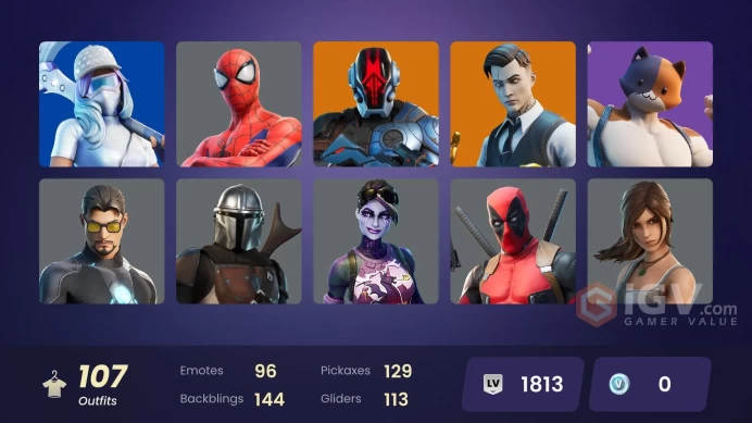 PC/PSN/XBOX 107 skins | Aura | Lara Croft | Tony Stark | Dynamo ...