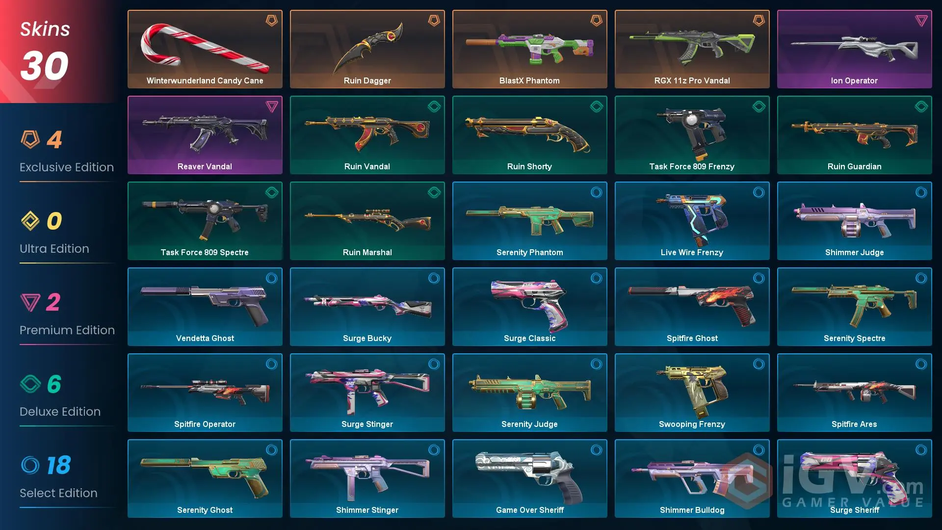 Latam | Ruin Dagger, Ruin Bundle, Reaver Vandal, RGX 11z Pro Vandal ...