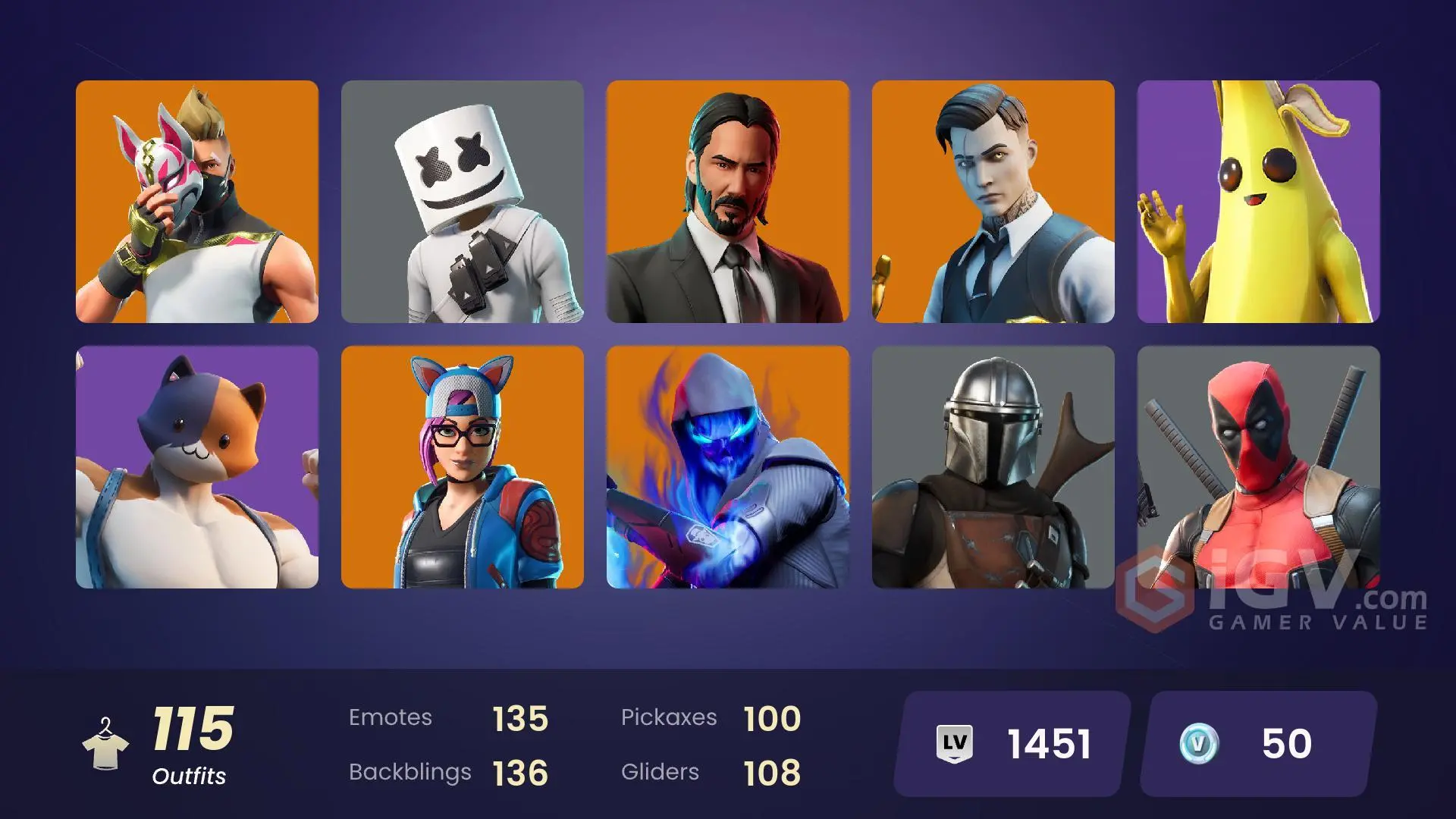 [PC/XBOX] 113 skins | Lara Croft | Peely | Mandalorian | Catalyst ...