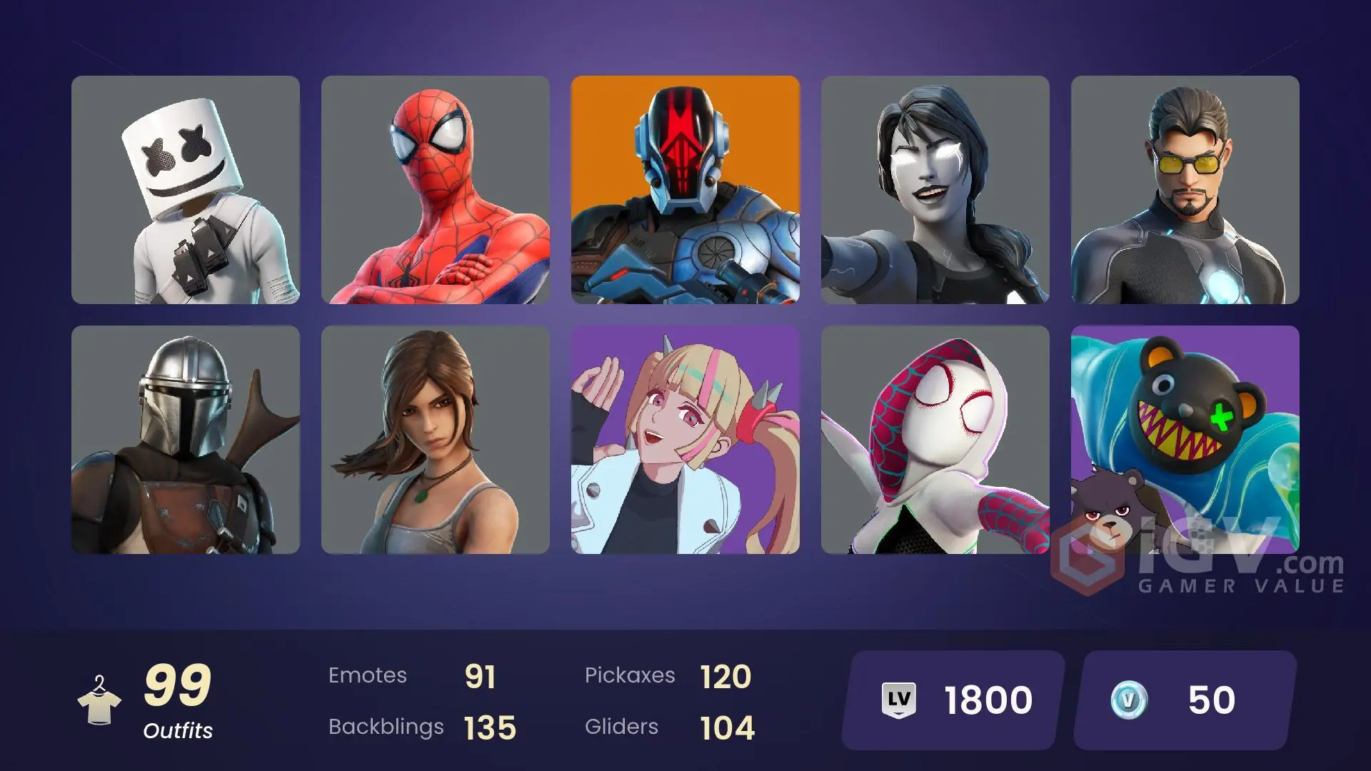 PC/PSN/XBOX 99 skins | Tony Stark | Mystique | Mandalorian | Laugh It ...