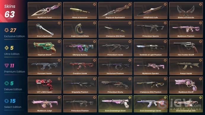 EU | 63 Skins | Champions 2024 Bundle | Evori Dreamwings Bundle ...