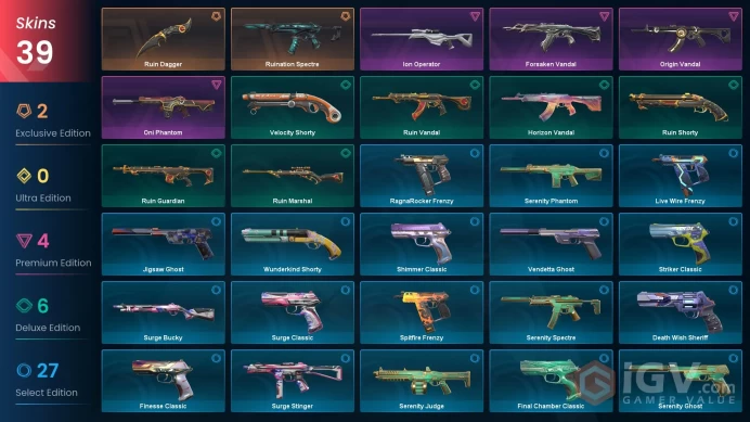 Latam | Ruin Dagger, Forsaken Vandal, Origin Vandal, Oni Phantom ...